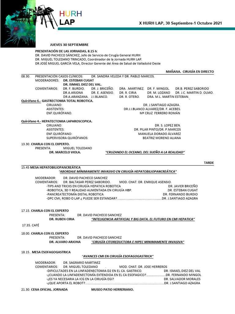 Programa X Jor Cirugia Laparoscopica | PDF