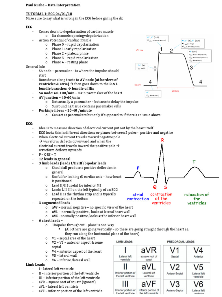 Paul Rushe - Data Interpretation Edit | PDF | Electrocardiography | Heart