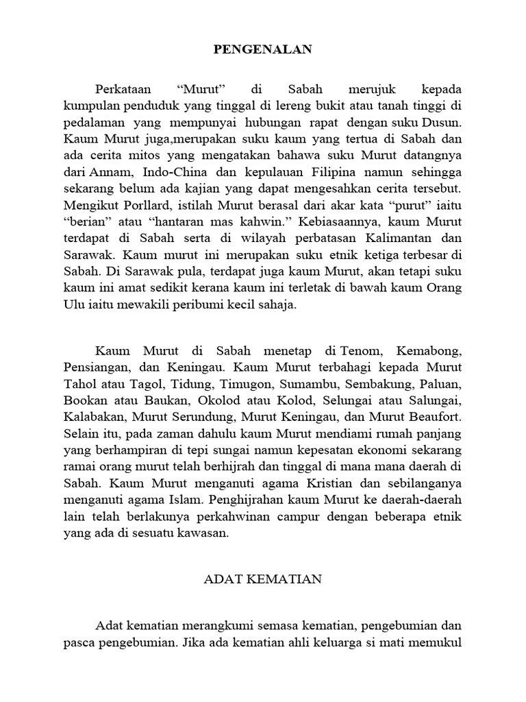 Murut Tradition | PDF
