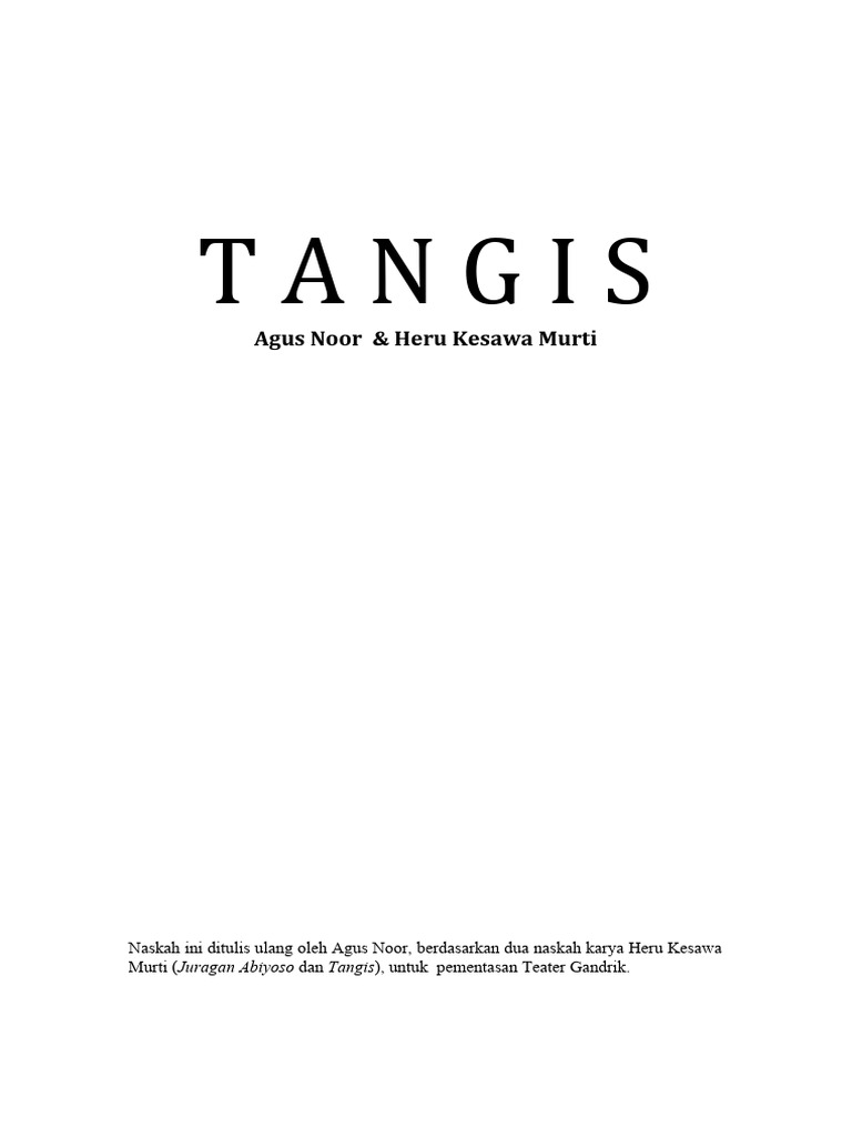 Naskah Tangis (Revisi) | PDF Naskah Tangis (Revisi) | PDF