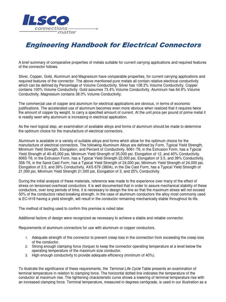 Engineering Handbook For Electrical Connectors | Download Free PDF ...