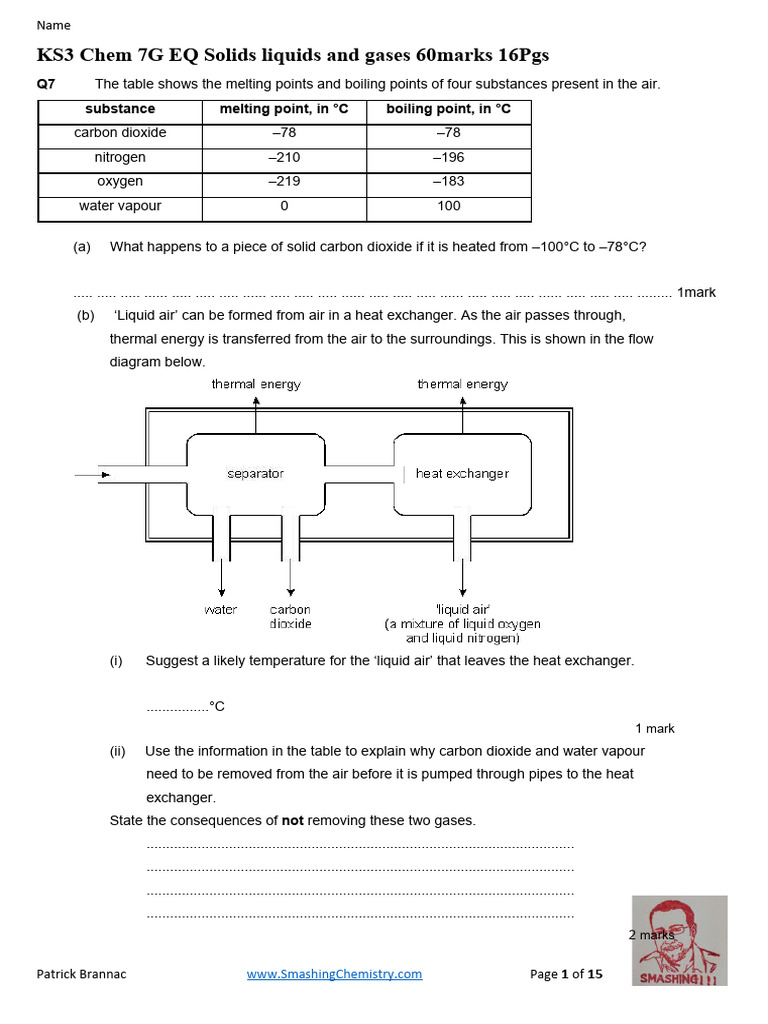 SLG Chemistry | PDF | Atmosphere Of Earth | Liquids