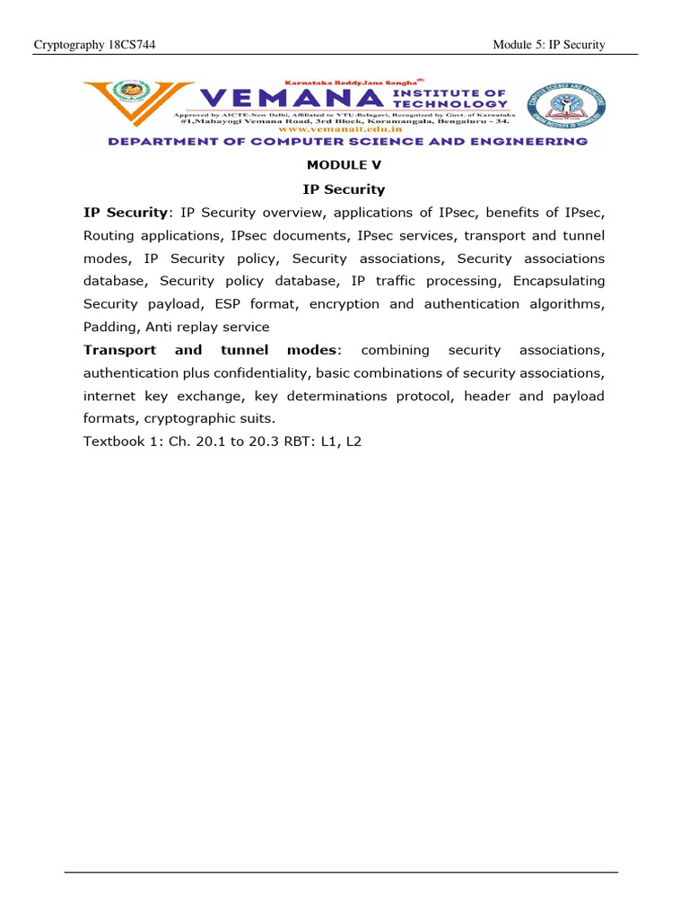 18CS744 Module5 Notes | PDF | Internet Protocols | Transmission Control ...