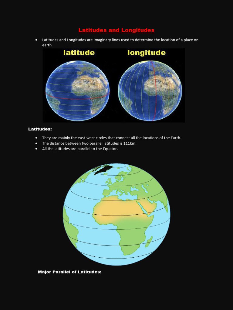 Latitude and Longitude | PDF