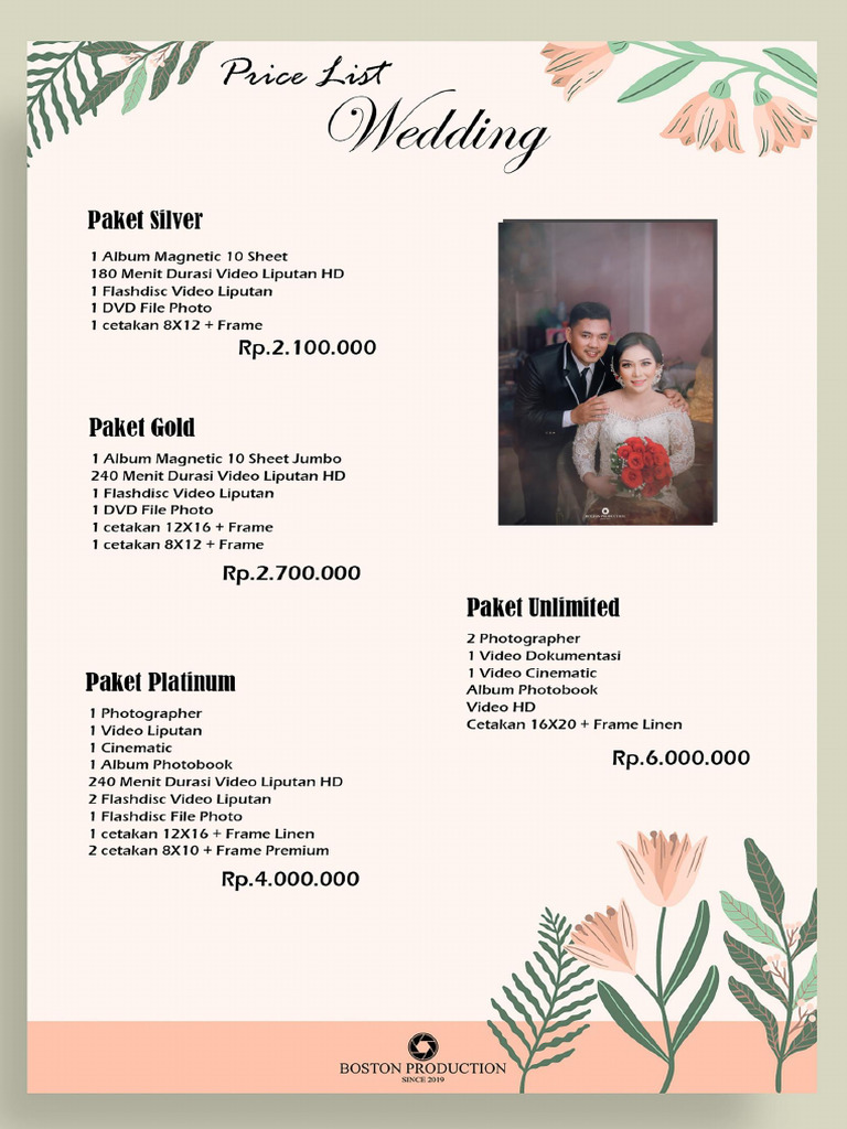 Pricelist Wedding | PDF