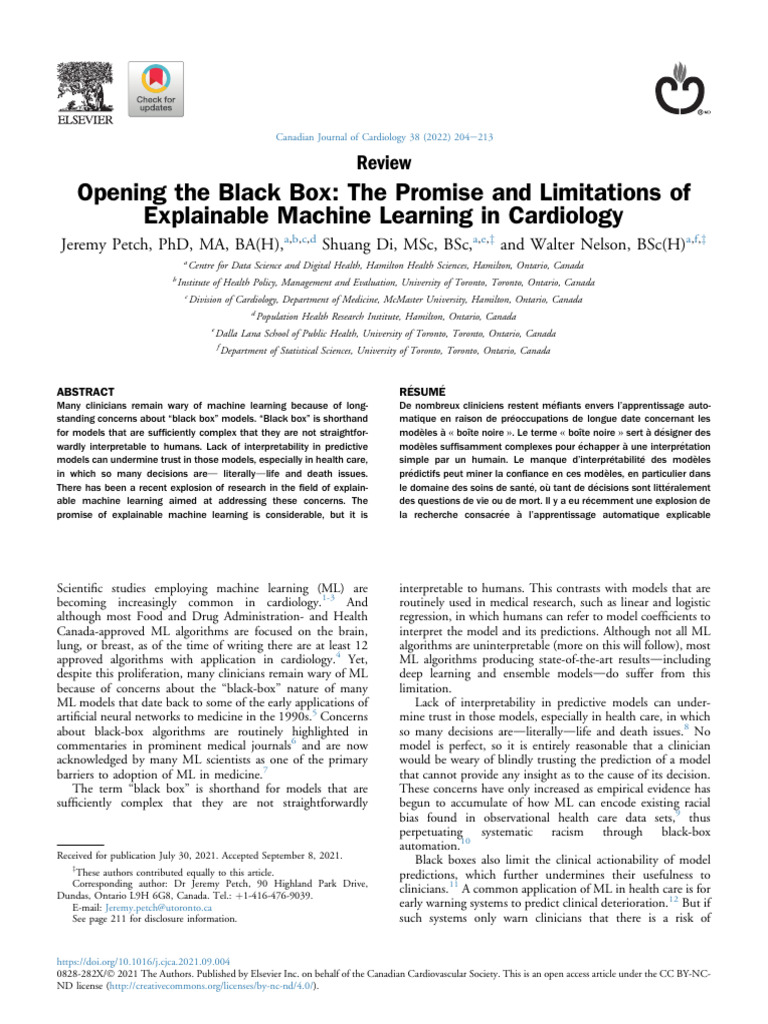 Opening The Black Box: The Promise and Limitations of Explainable ...