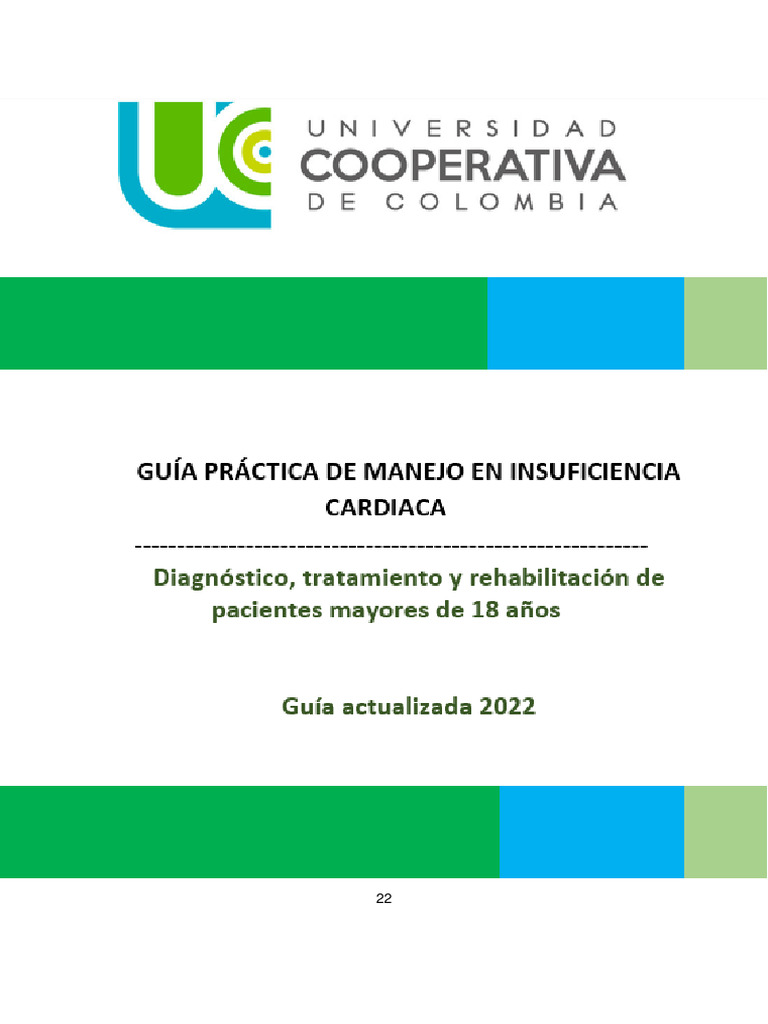 Guía Icc Final | PDF | Insuficiencia cardíaca | Angiotensina