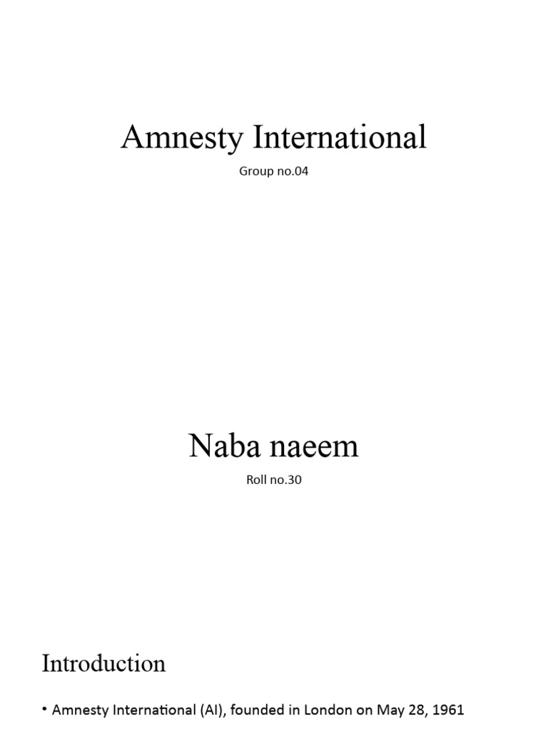 Overview of Amnesty International's Mission | PDF | Amnesty ...
