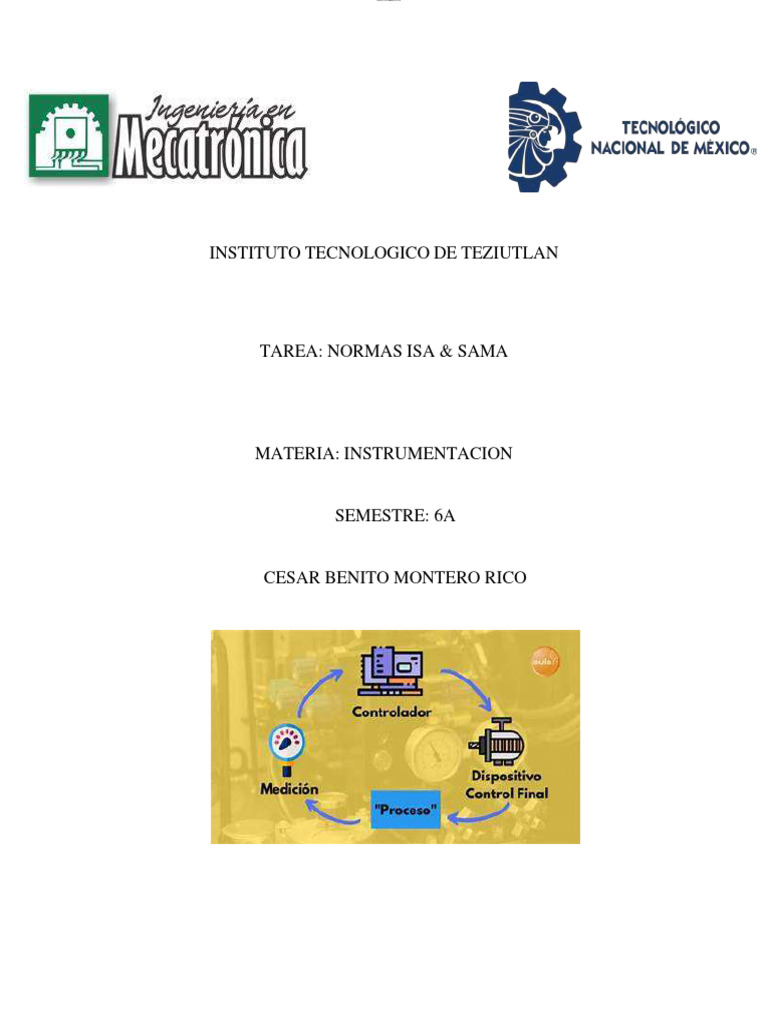 Normas ISA y SAMA en Instrumentación | PDF | Medición | Sistema de control