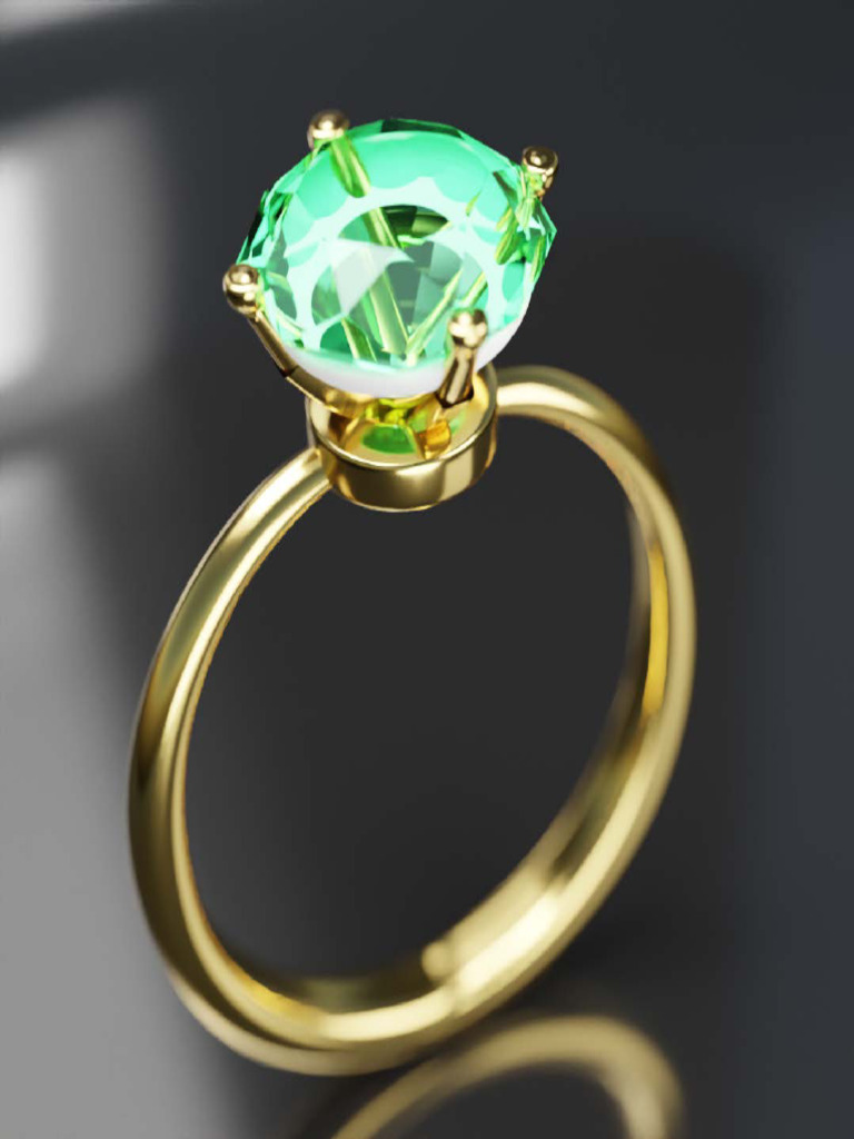 Amerald Gem Ring BLENDER MODELING | PDF