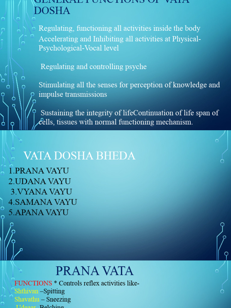 Understanding Vata Dosha Functions | PDF