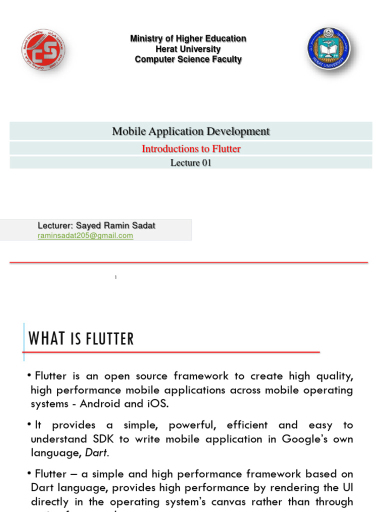 Flutter 01 | PDF | Software Engineering | Operating System Families