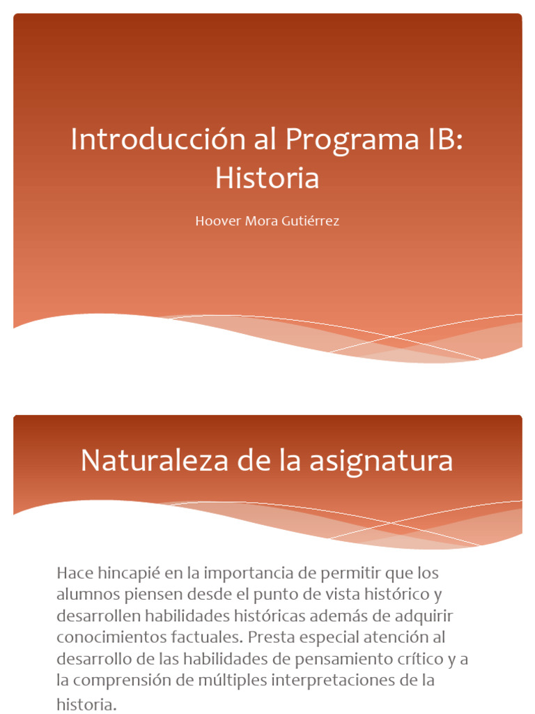 Introducción Al Programa IB HISTORIA | PDF | Guerra Fría | Evaluación