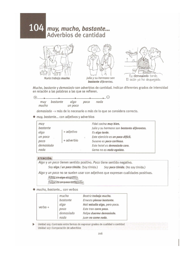 Muy Mucho Bastante | PDF | Adverbio | Lingüística
