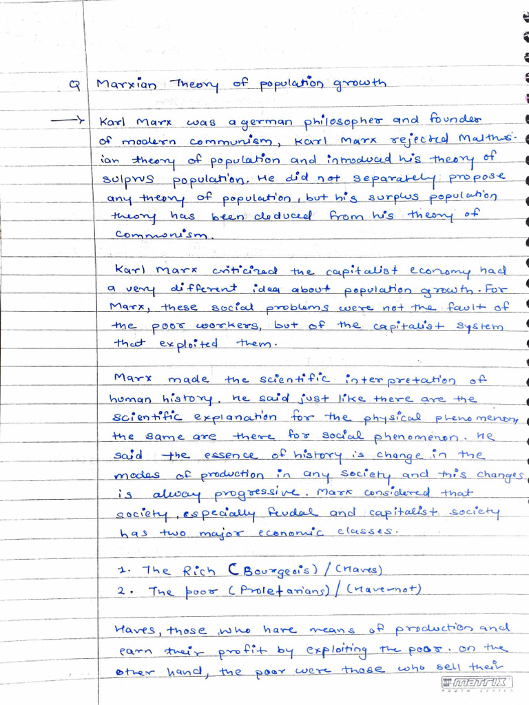 Marx Theory of Population | PDF