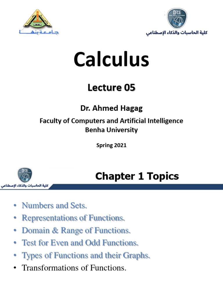 BU FCAI Calculus Lec01 | PDF | Exponential Function | Function (Mathematics)