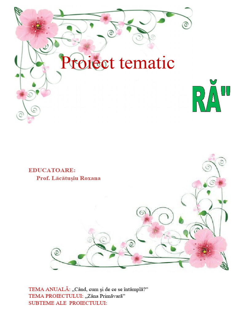 proiect_tematic_primavara | PDF