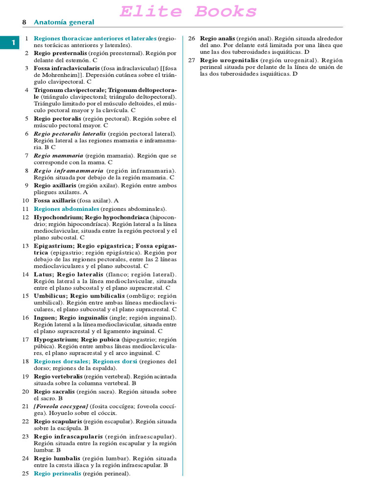 PARTE SUPERIOR E INFERIOR - Feneis Nomenclatura Anatomica Ilustrada ...