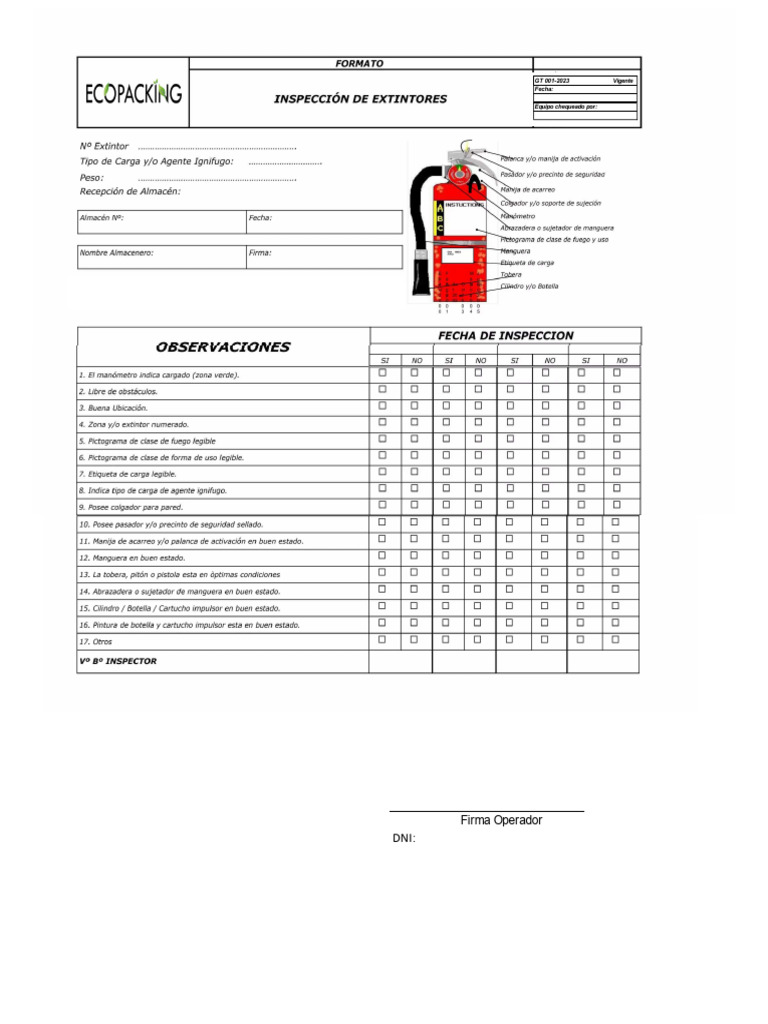 Check List Extintores-Copiar | PDF