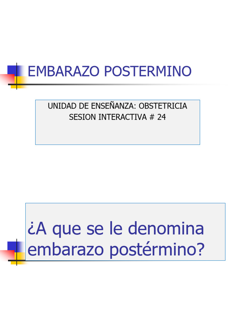 Embarazo Postermino | PDF