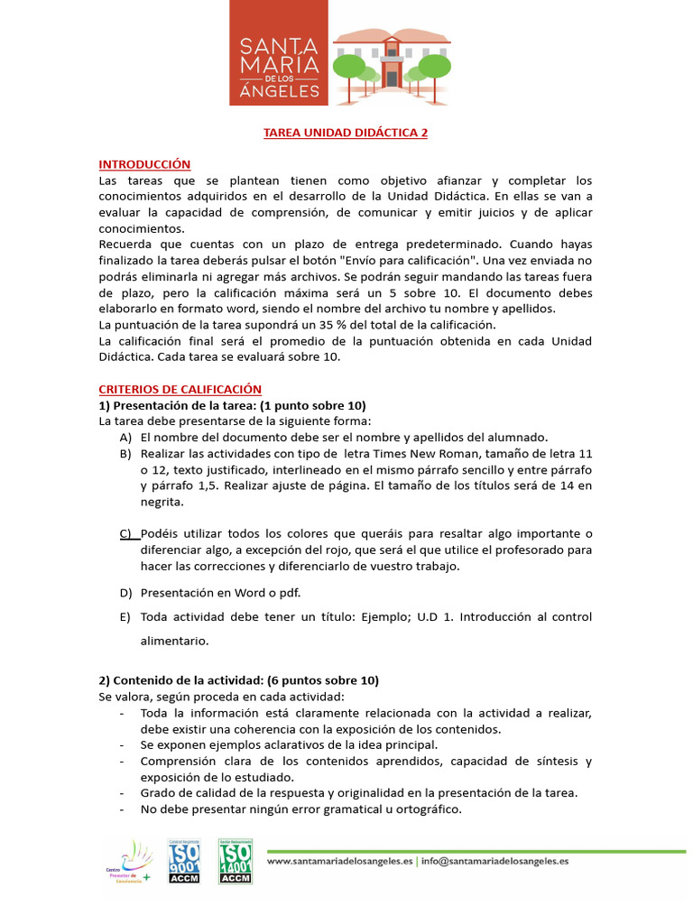UD2 - Tarea Coal | PDF | Análisis de Riesgo y Puntos Críticos de Control