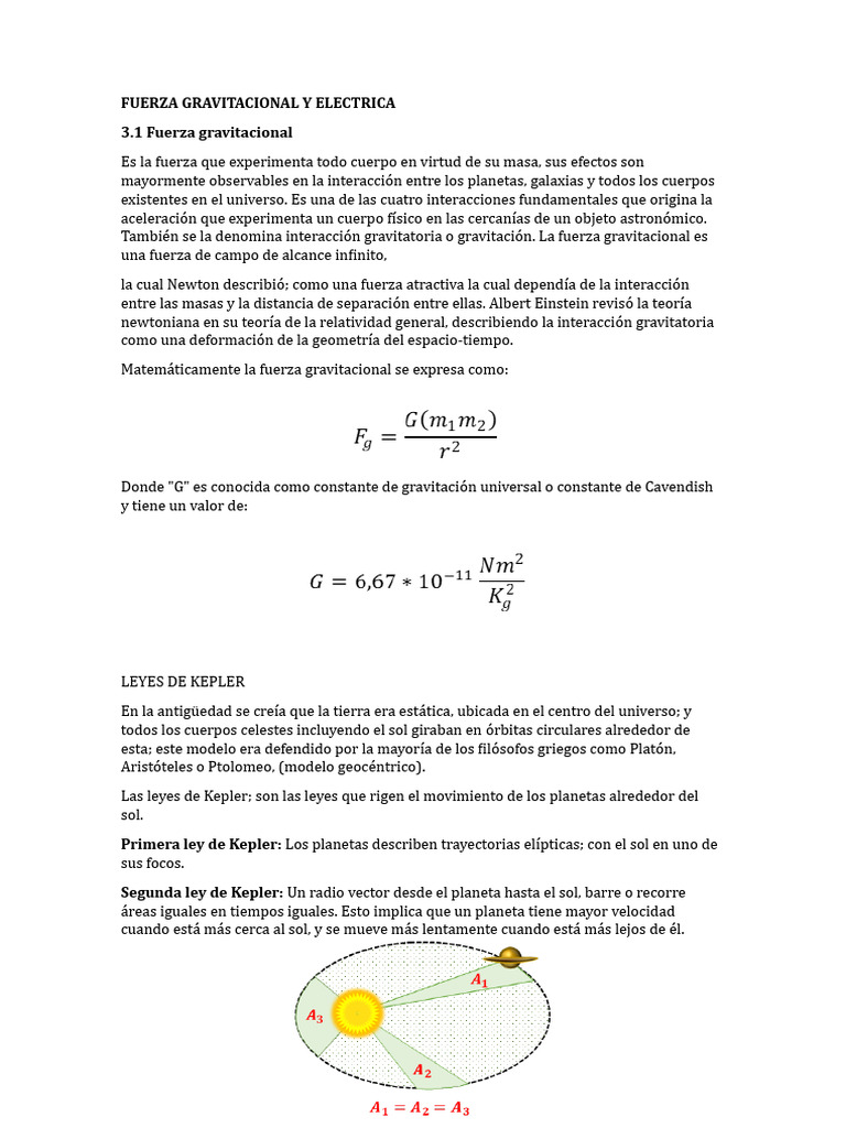 Fuerza Gravitacional y Electrica | PDF | Gravedad | Fuerza