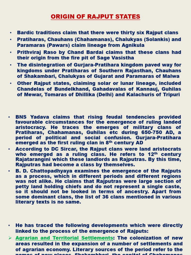 Origin of Rajput States | PDF | South Asia