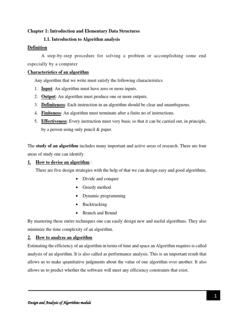 Design and Analysis of Algorithms Module | PDF | Dynamic Programming ... Design and Analysis of Algorithms Module | PDF | Dynamic Programming ...