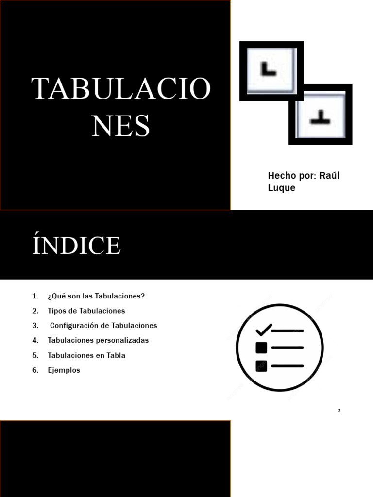Powerpoint Tabulaciones Raul Luque | PDF