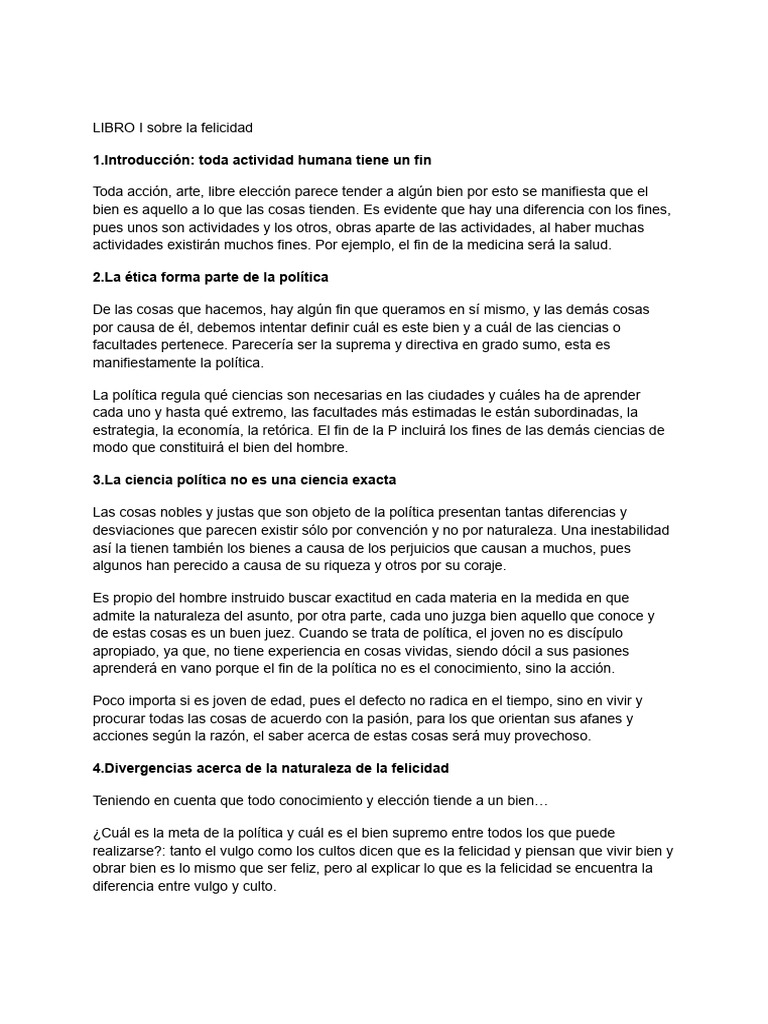 Resumen Aristóteles Virtud | PDF | Virtud | Felicidad