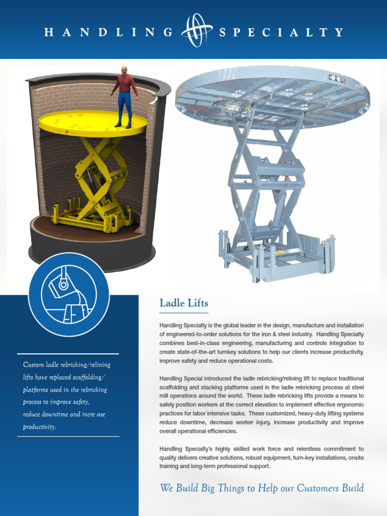 Ladle Lift Brochure 2022 1 | PDF | Engineering | Secondary Sector Of ...