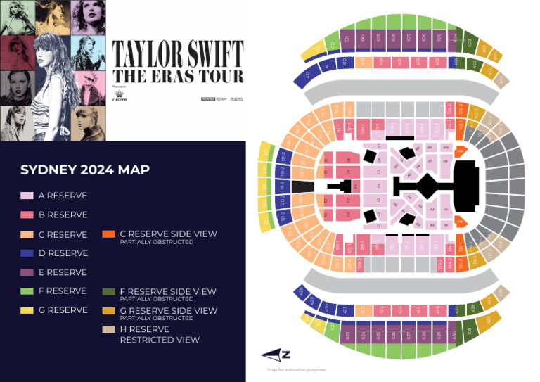 Taylor Swift - The Eras Tour - Map - Sydney | Download Free PDF | Chess ...