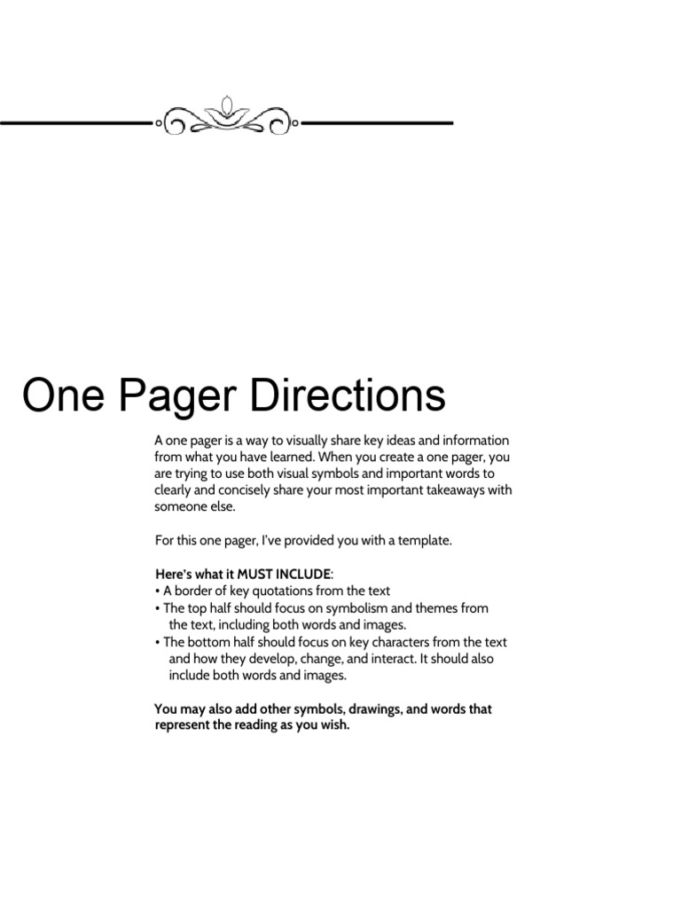 One Pager Organizers | PDF | Symbols | Human Communication