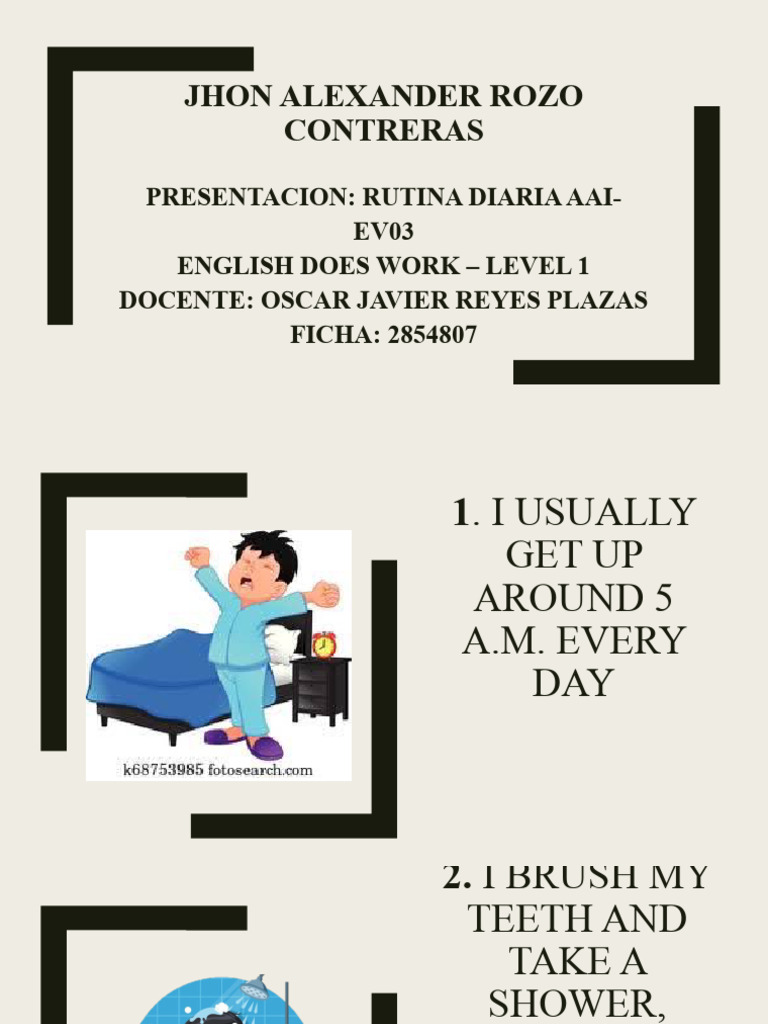 Presentación Rutina Diaria. Aa1-Ev03. | PDF