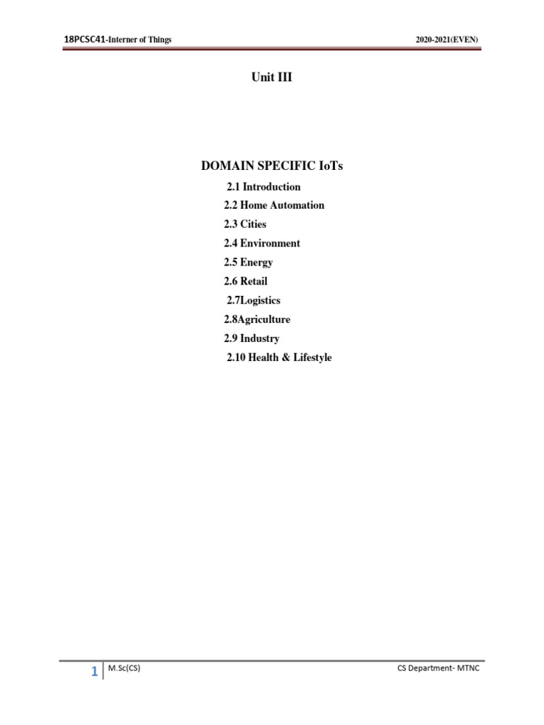 Domain Specific Iot | PDF | Smart Grid | Electrical Grid