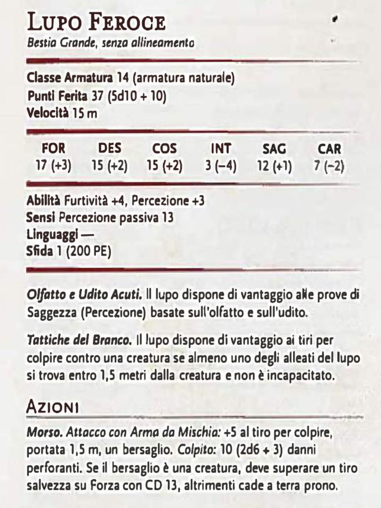 Lupo Feroce | PDF