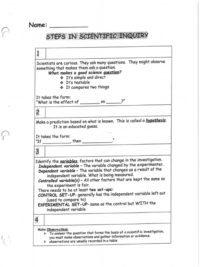 Week 2 - Scientific Method | PDF