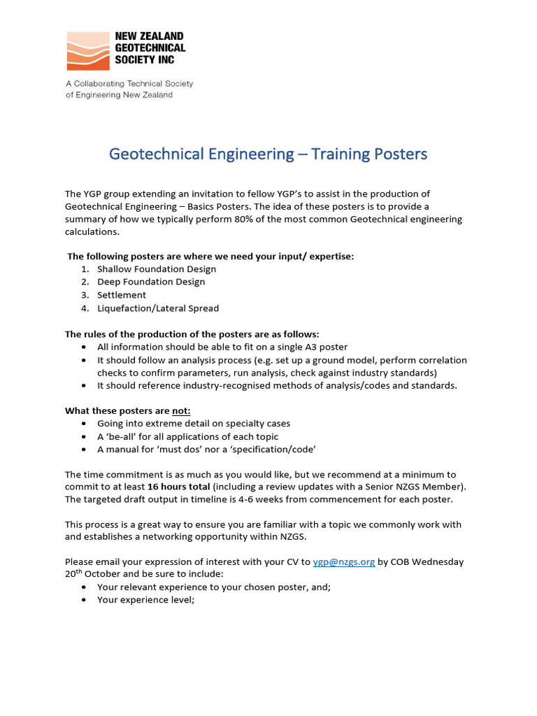 Geotechnical Engineering Posters 1 | PDF