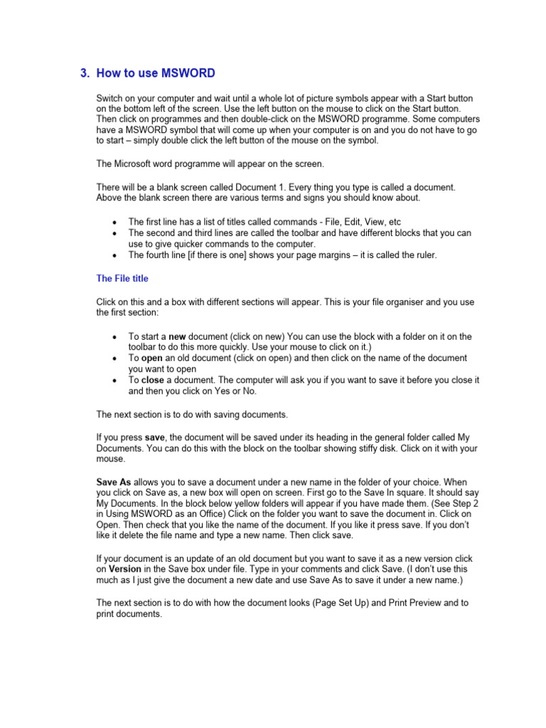 How To Use MSWORD | PDF | Microsoft Word | Computing