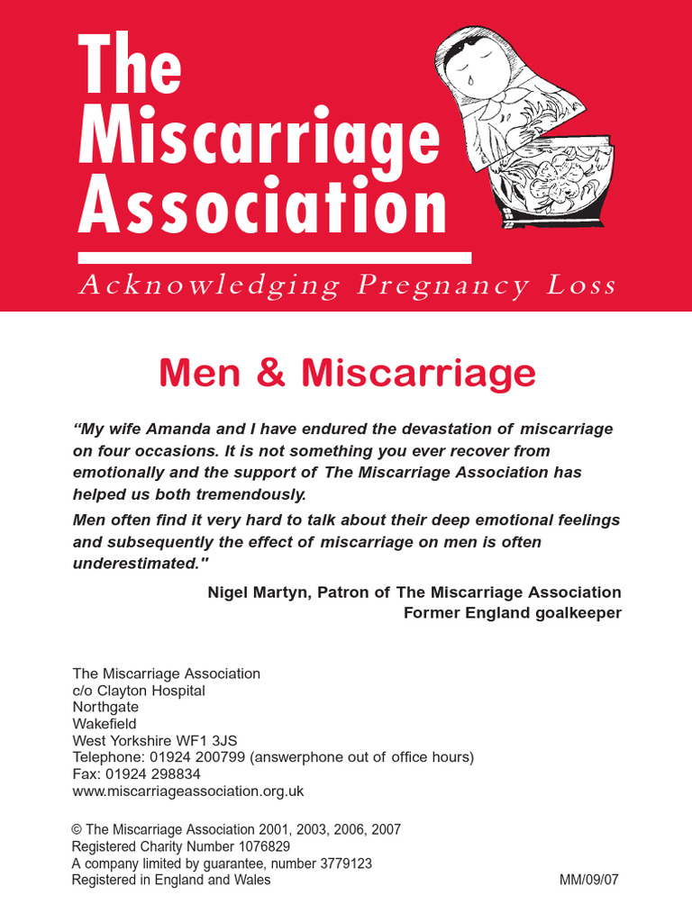 Men and Miscarriage | PDF | Miscarriage | Grief