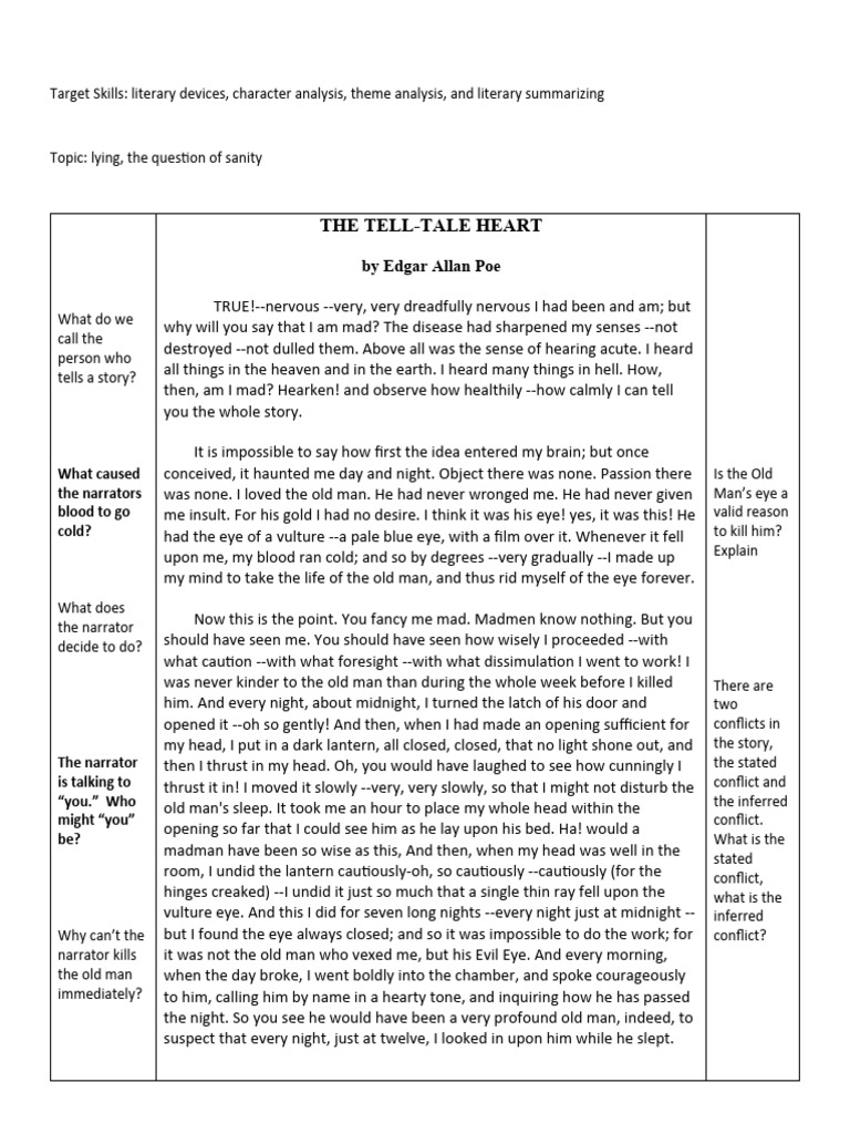 Tell-Tale-Heart Final (Student Version) | PDF