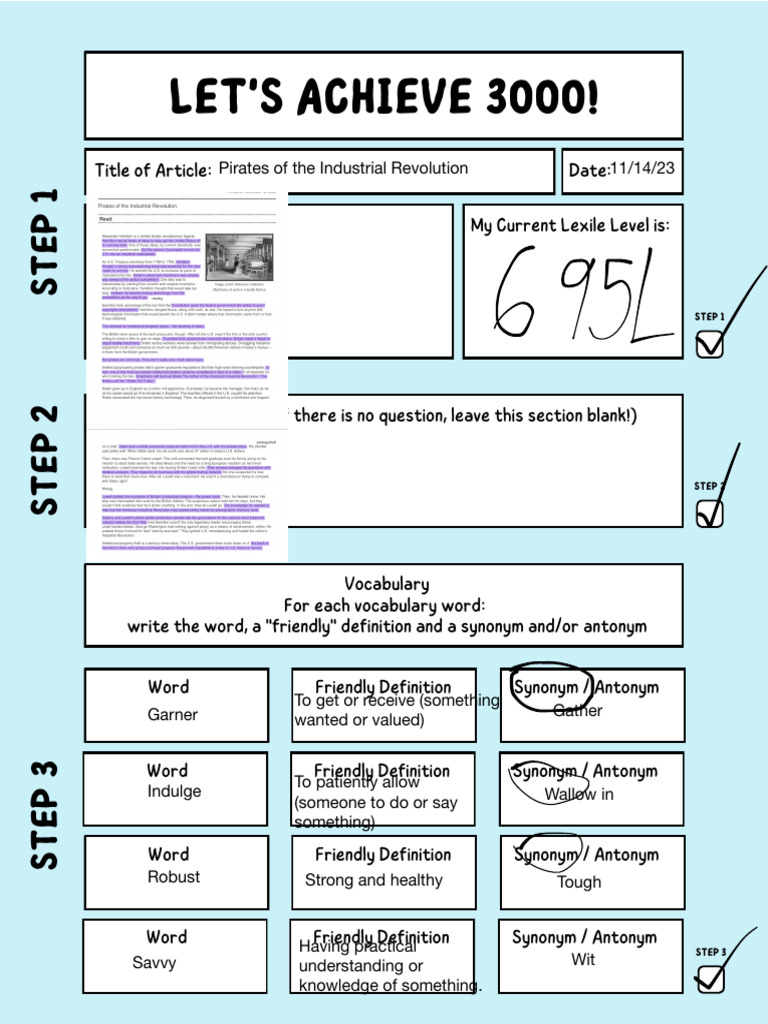 Achieve 3000 Template | PDF | Learning