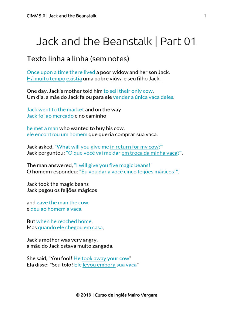 PDF Jack and The Beanstalk 01 | PDF | Música gravada