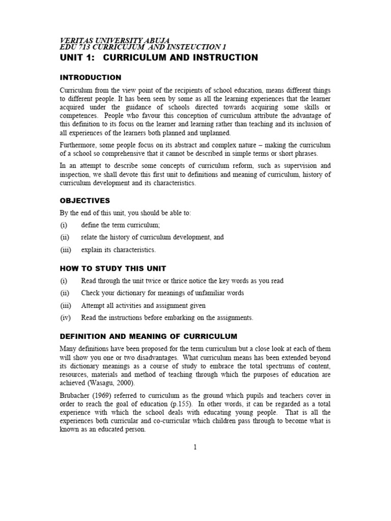 Curriculum Note 713 | PDF | Curriculum | Learning