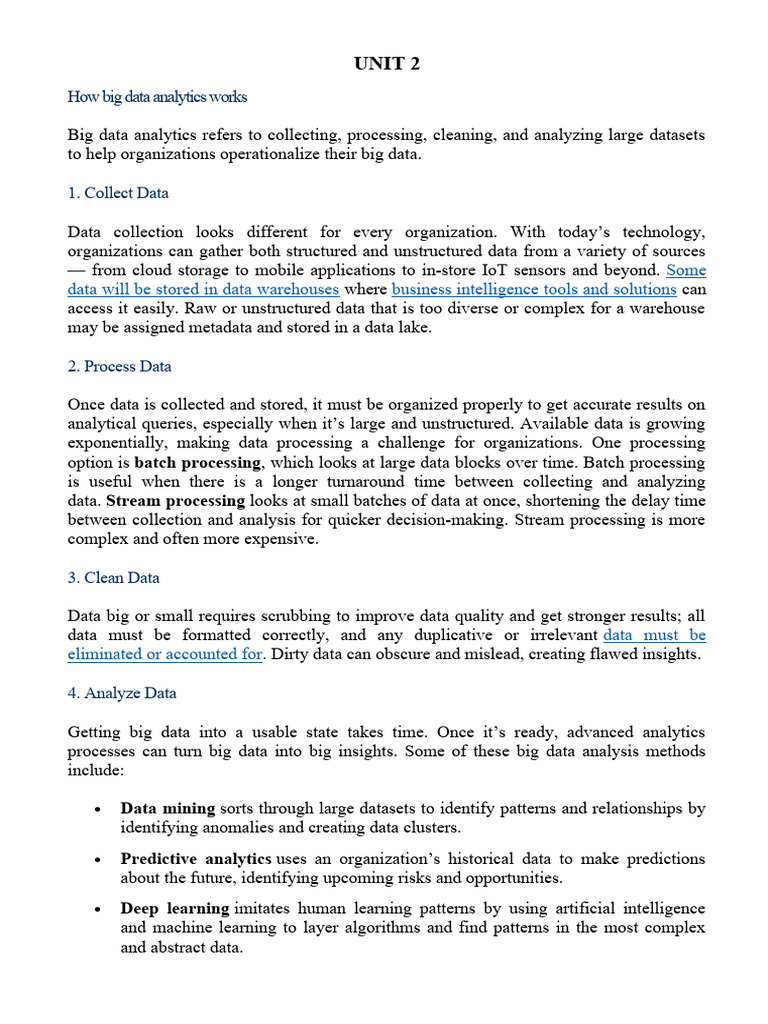 Big Data Analytics - Unit 2 | PDF | Apache Spark | Apache Hadoop Big Data Analytics - Unit 2 | PDF | Apache Spark | Apache Hadoop