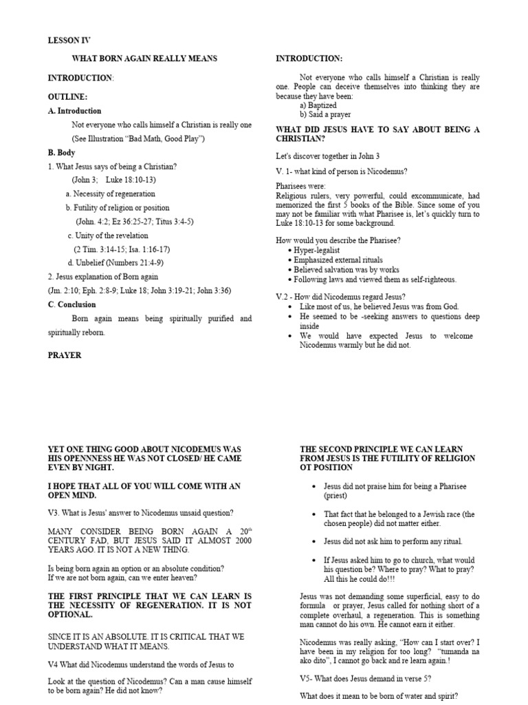 Understanding Being Born Again | PDF | Born Again | Baptism