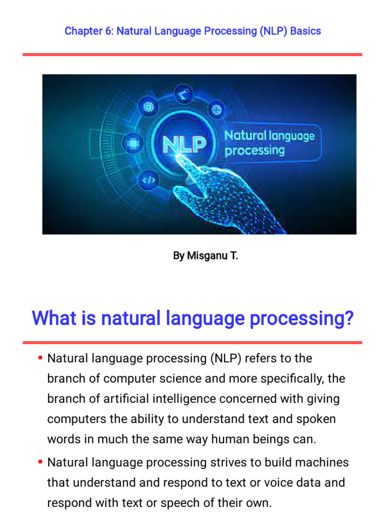 Chapter 6-NLP Basics | PDF | Word | Parsing