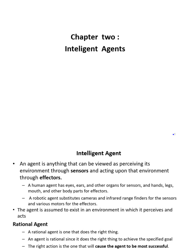 AI Chapter Two (2) | PDF | Rationality | Perception