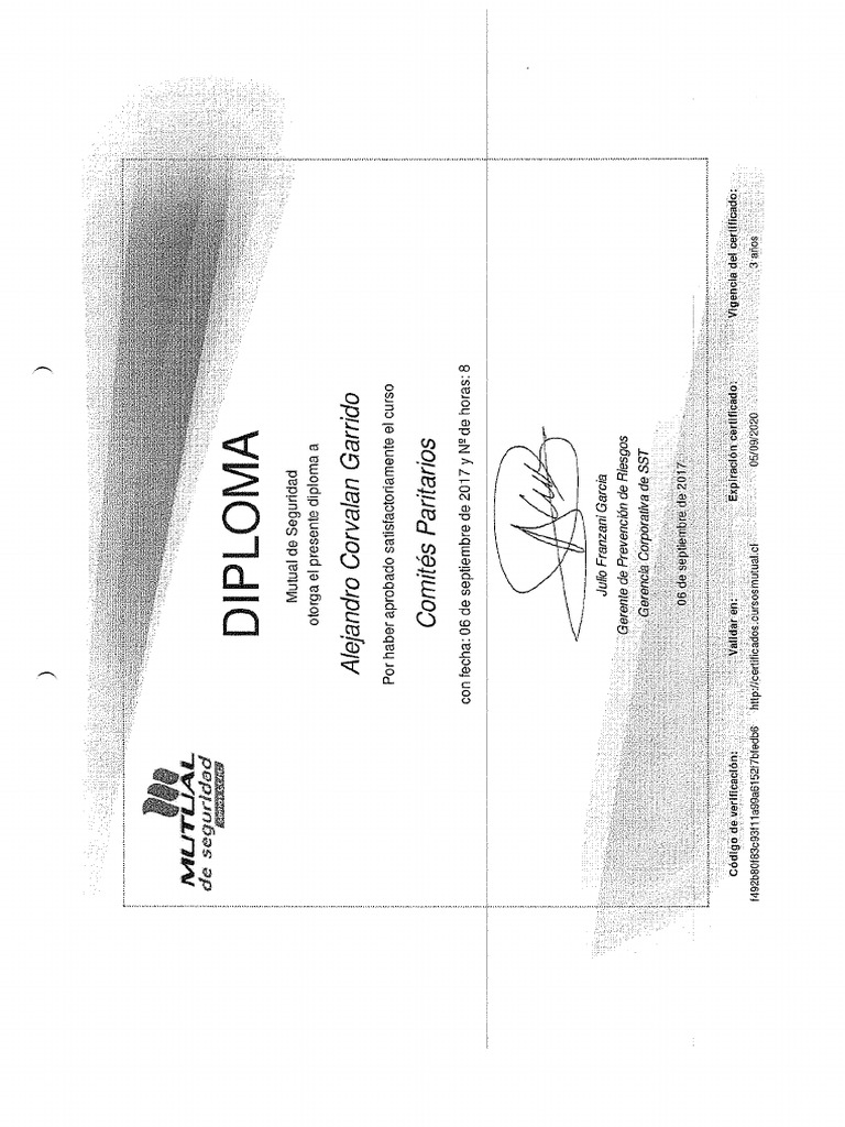 Alejandro Corvalan - CPOHS | PDF