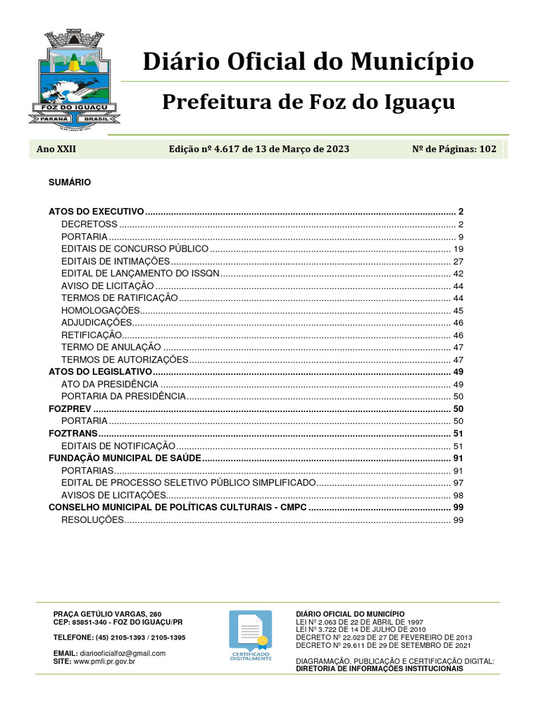 DO - Portaria 74104.2023 - Nomeacao Chefe de Divisao de Controle de ...